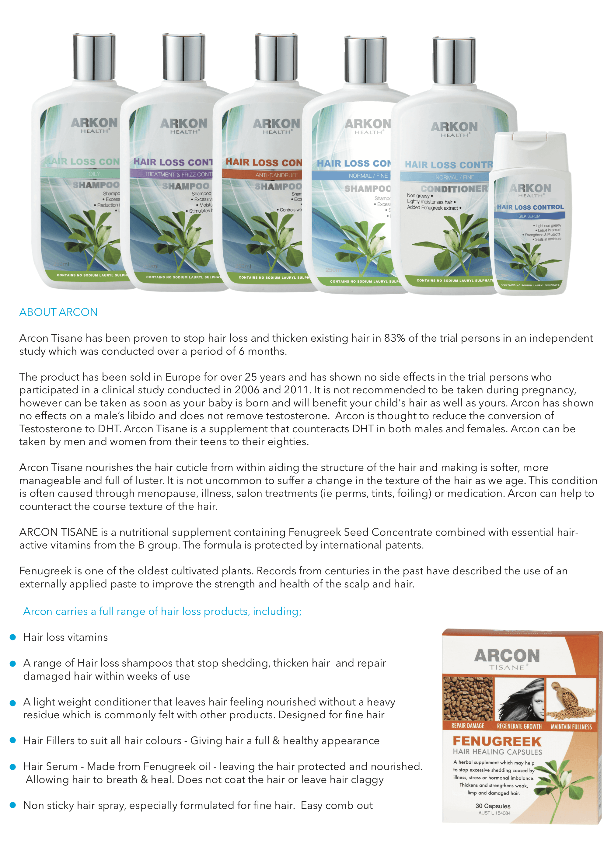 Arkon Health Australia | Arcon Tisane | Hair Loss | Hair Repair ...